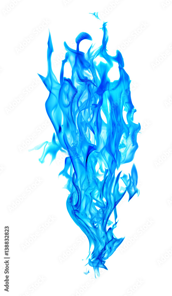 isolated blue fire spark on white background Stock Photo | Adobe Stock