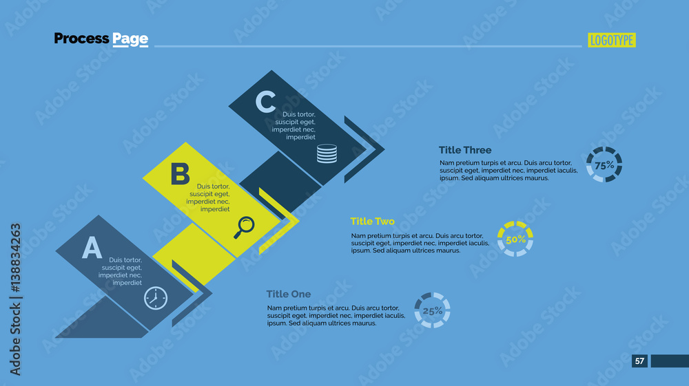 Three Options Comparison Slide Template Stock Vector | Adobe Stock
