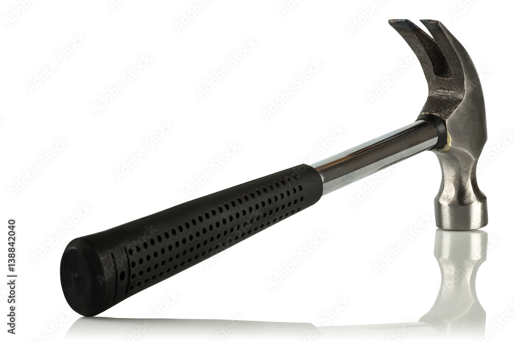 metal hammer with rubber handle Stock Photo | Adobe Stock