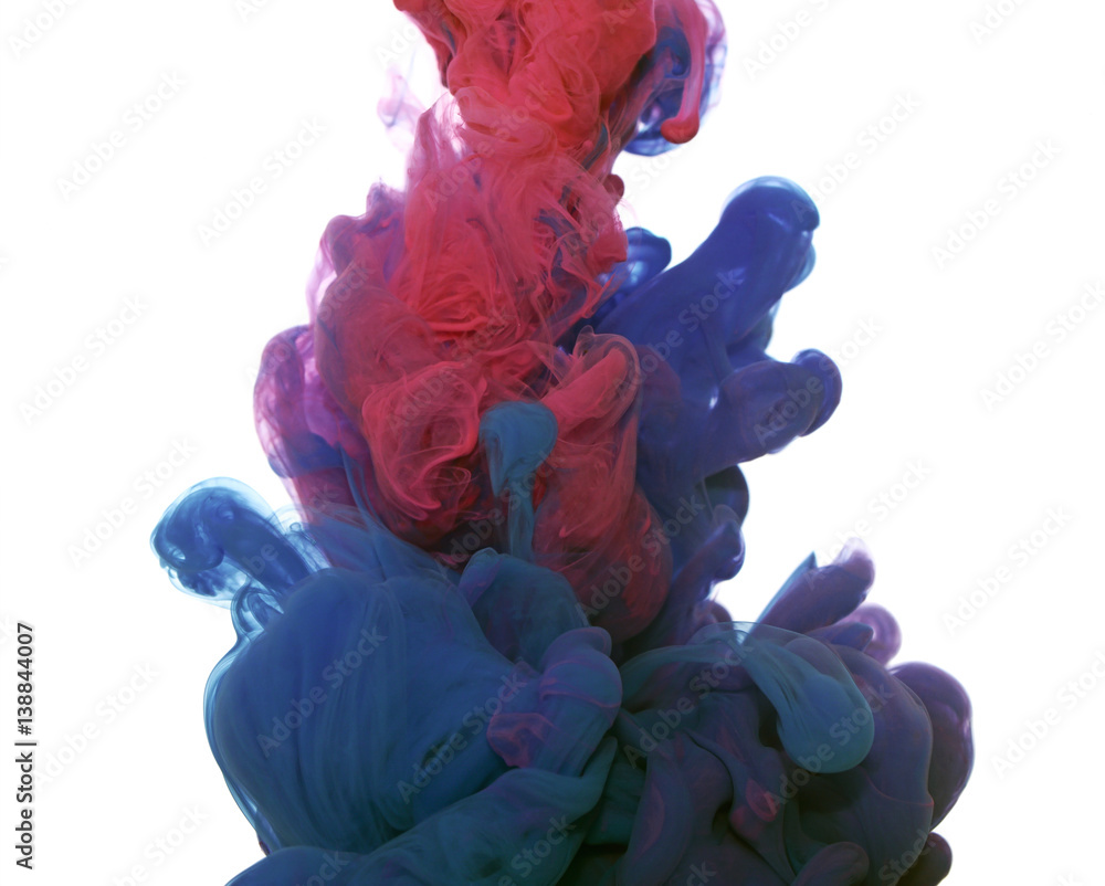 Abstract object of paint splash. Color cloud of ink in water Stock ...