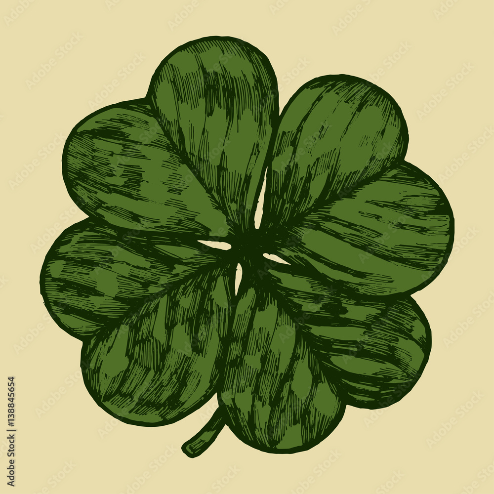 Irish Four Leaf Clover Drawing