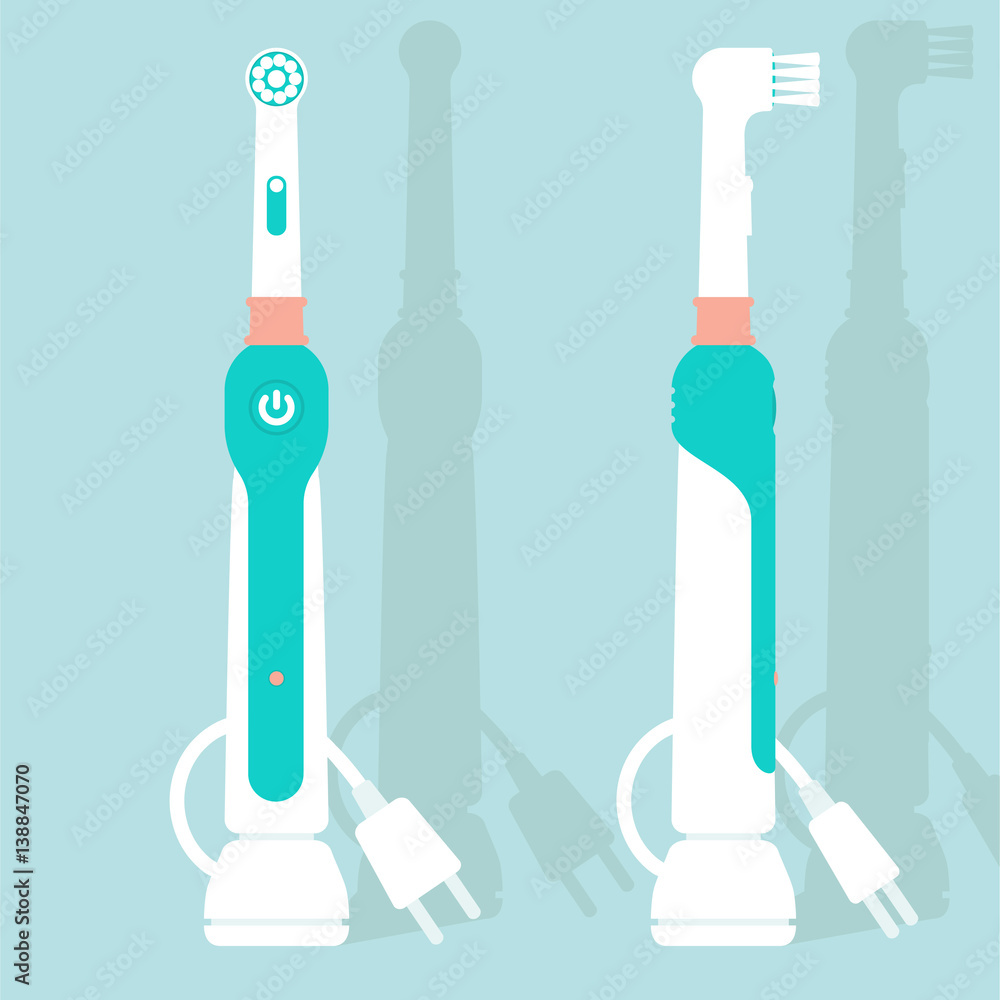 Electric Toothbrush. Vector Illustration of an Electric Toothbrush ...