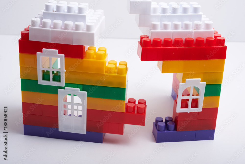 house with designer cubes Stock Photo | Adobe Stock