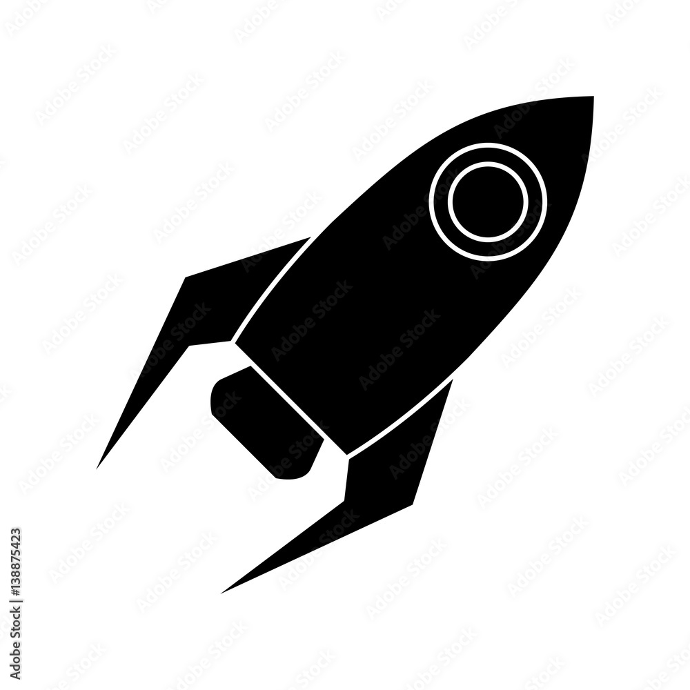 rocket starup launch pictogram vector illustration eps 10 Stock ...