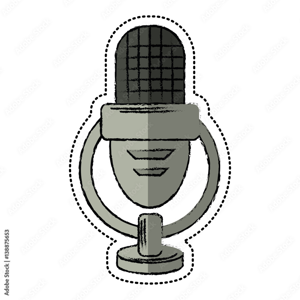 cartoon retro microphone voice vector illustration eps 10 Stock Vector ...