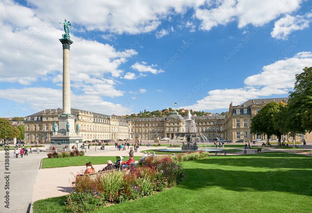 Schlossplatz Stuttgart Stock-Foto | Adobe Stock