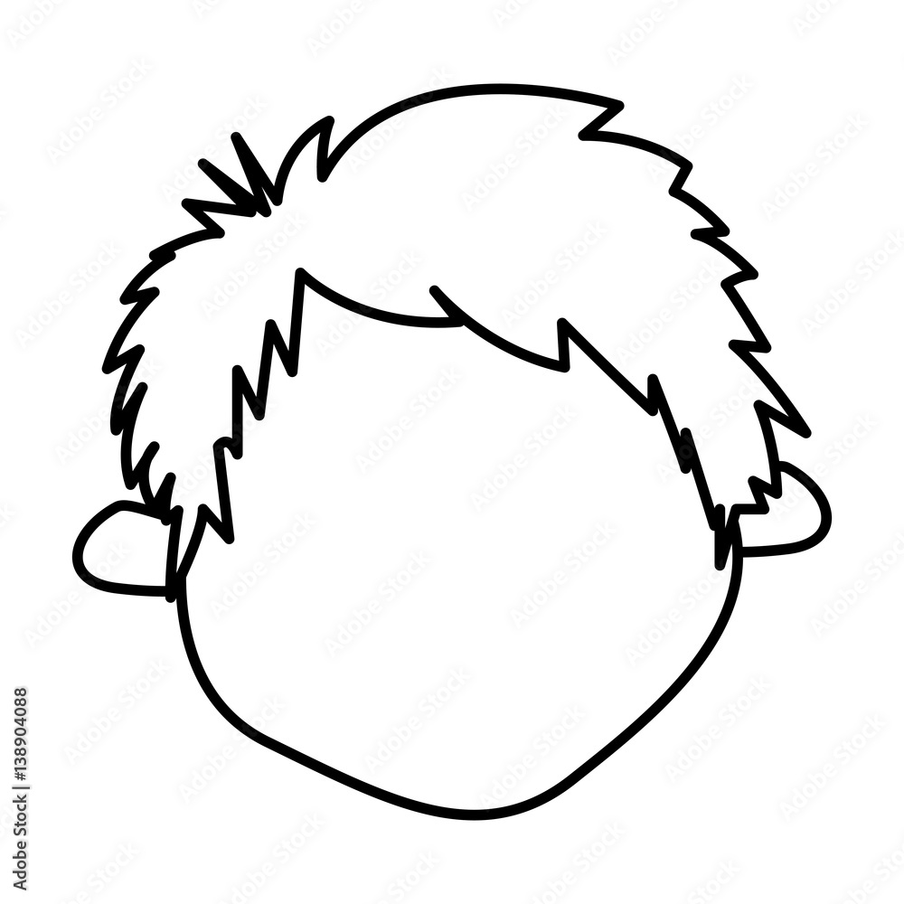 figure sticker face boy icon, vector illustraction design image Stock ...