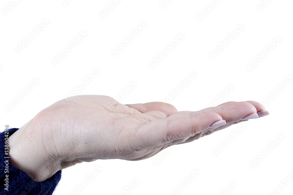 Open hand gesture Stock Photo | Adobe Stock
