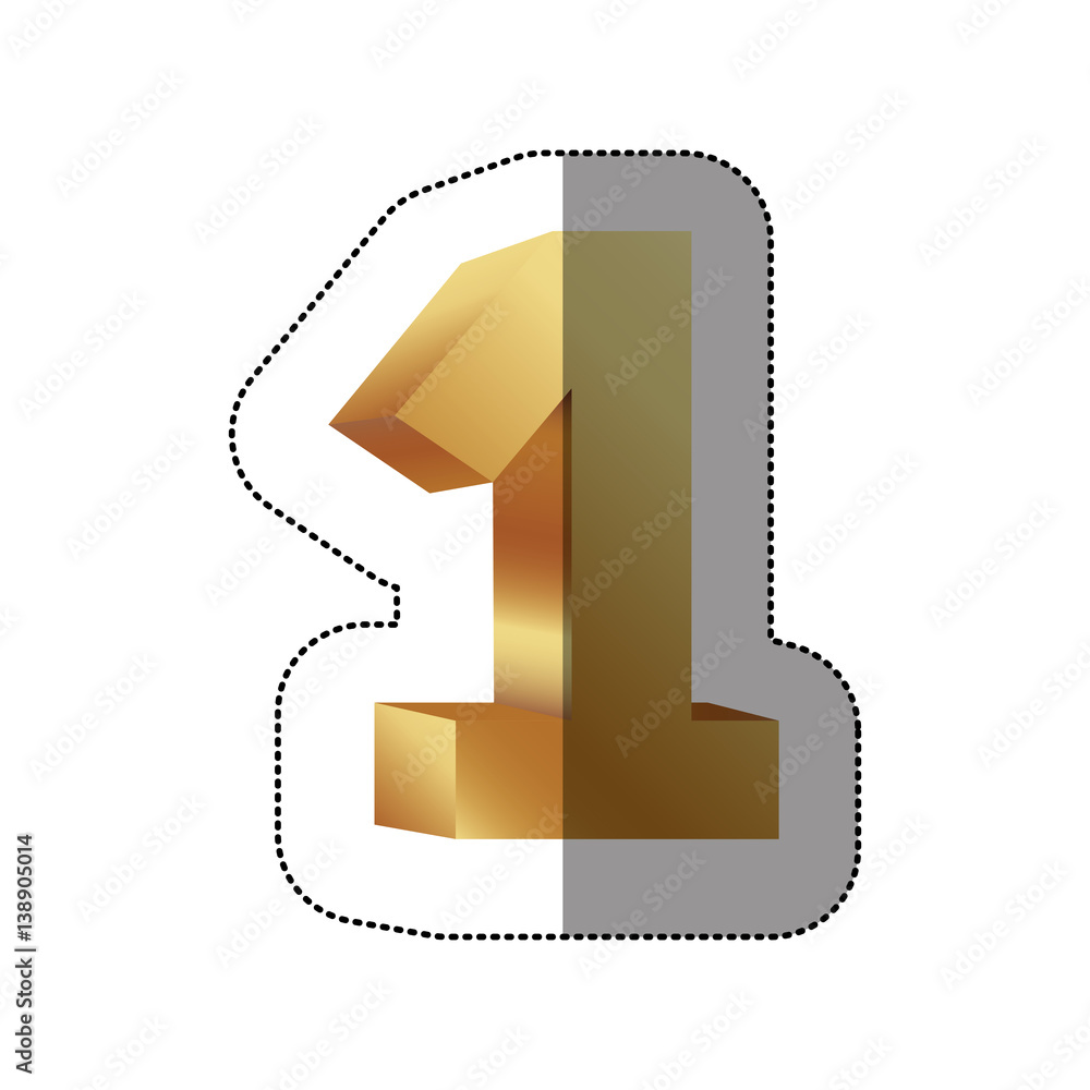 color number one icon, vector illustraction design image Stock Vector ...