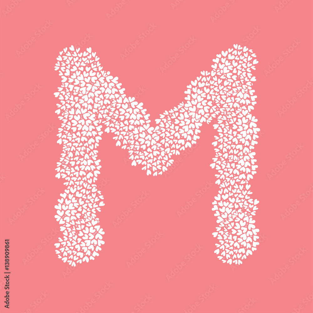 M Alphabet In Heart
