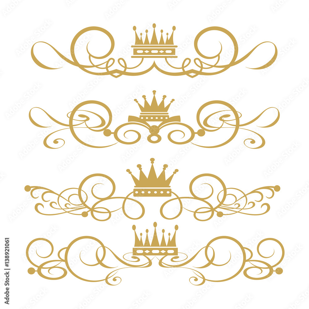 Gold element vector art Stock Vector | Adobe Stock