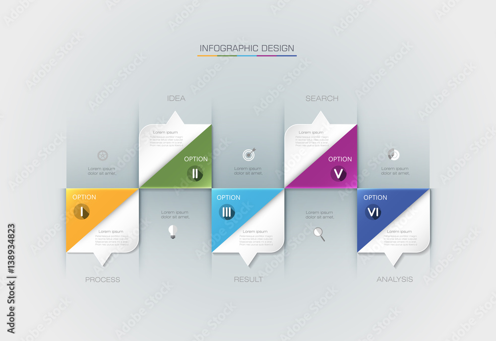 Vector Infographic label design with icons and 5 options or steps ...