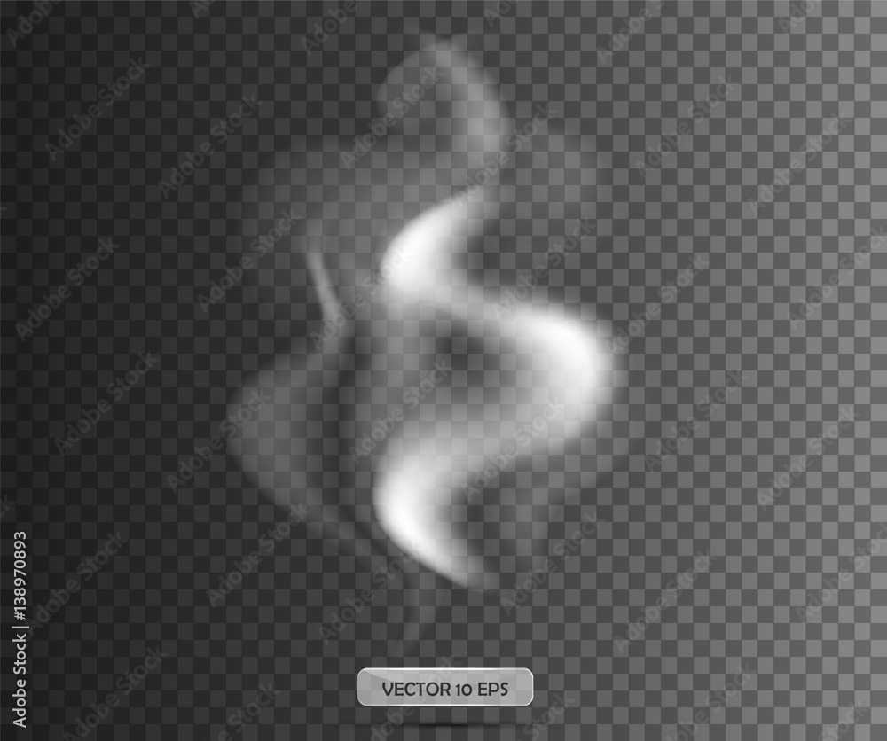 Smoke with black transparent background. Overlay. Vector illustration ...