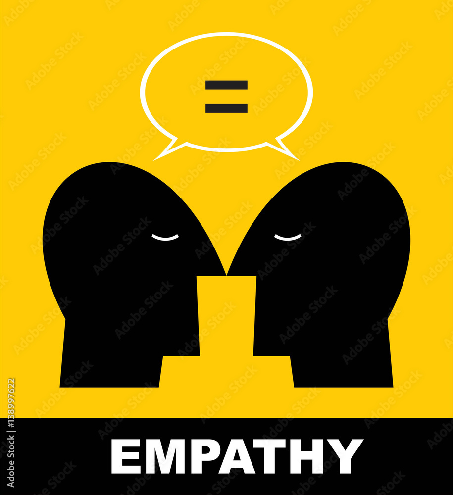 flat icon of heads about empathy. empathy icon. Stock Vector | Adobe Stock