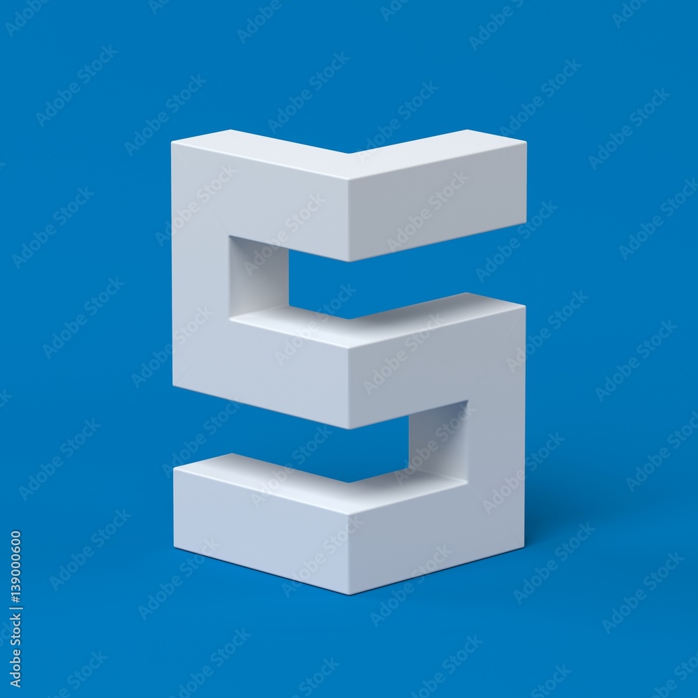 Isometric font letter S Stock Illustration | Adobe Stock