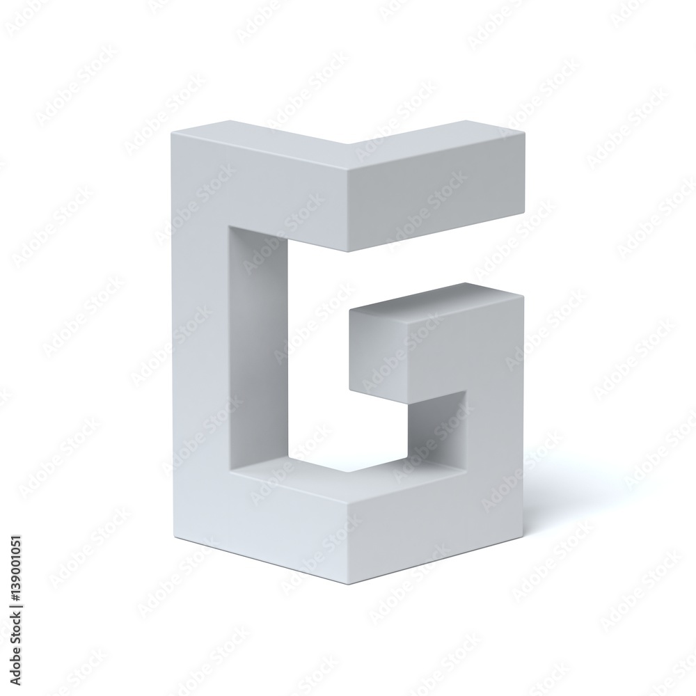 Isometric font letter G Stock Illustration | Adobe Stock