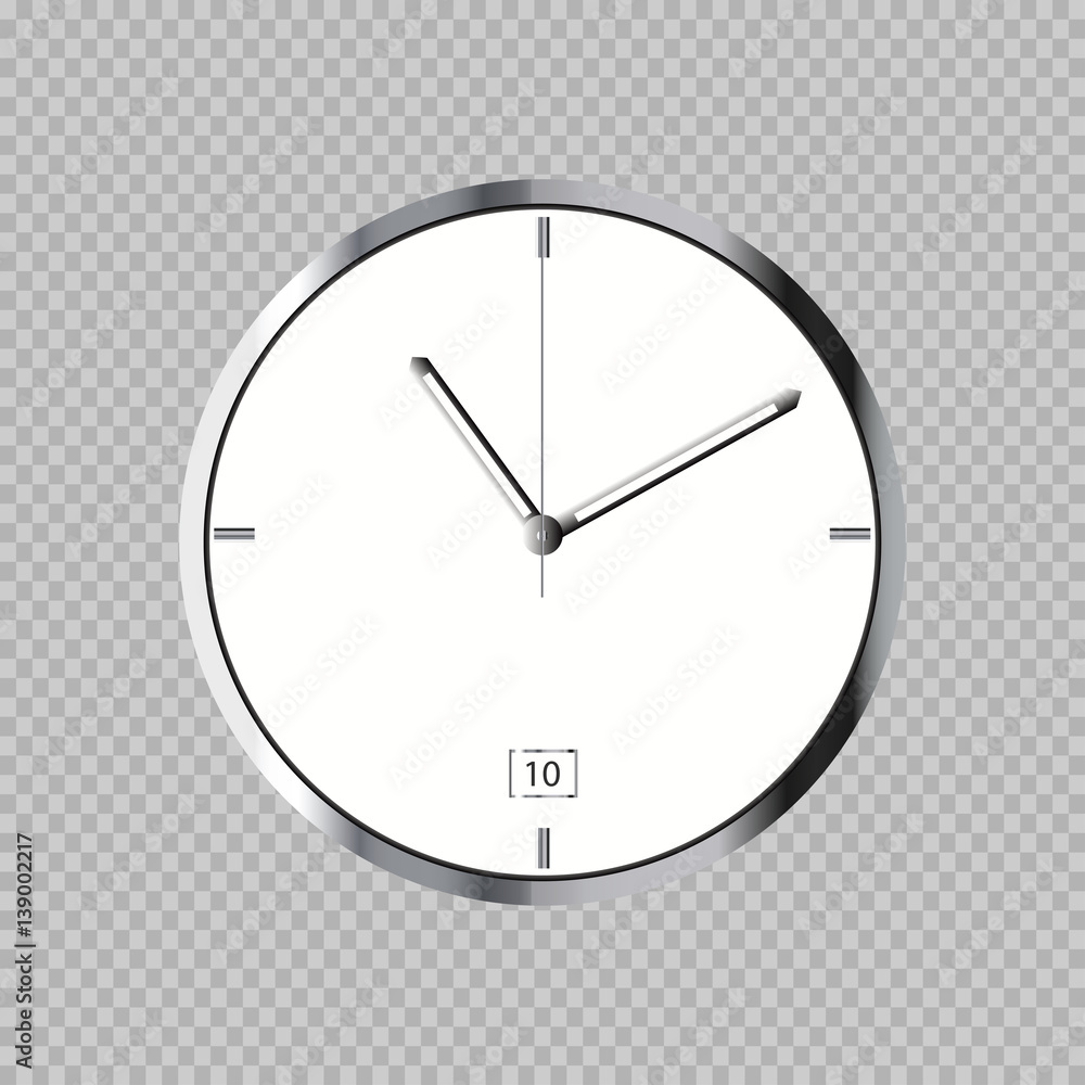 eps 10 vector vintage old-fashioned clock isolated on transparent ...