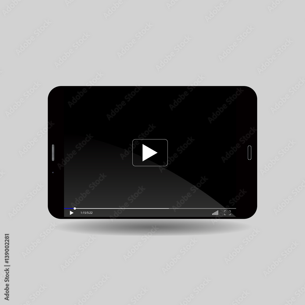 eps 10 vector media player illustration concept. Program visualization ...