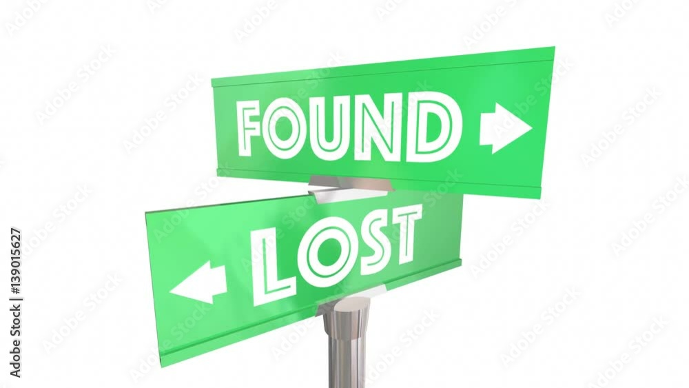 Lost and Found Find Your Way Path Route Road Signs 3d Animation Stock ...