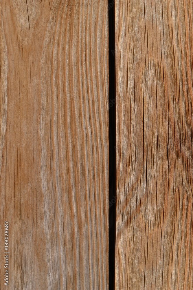 Two boards. Background, texture. Two parallel boards in a vertical ...