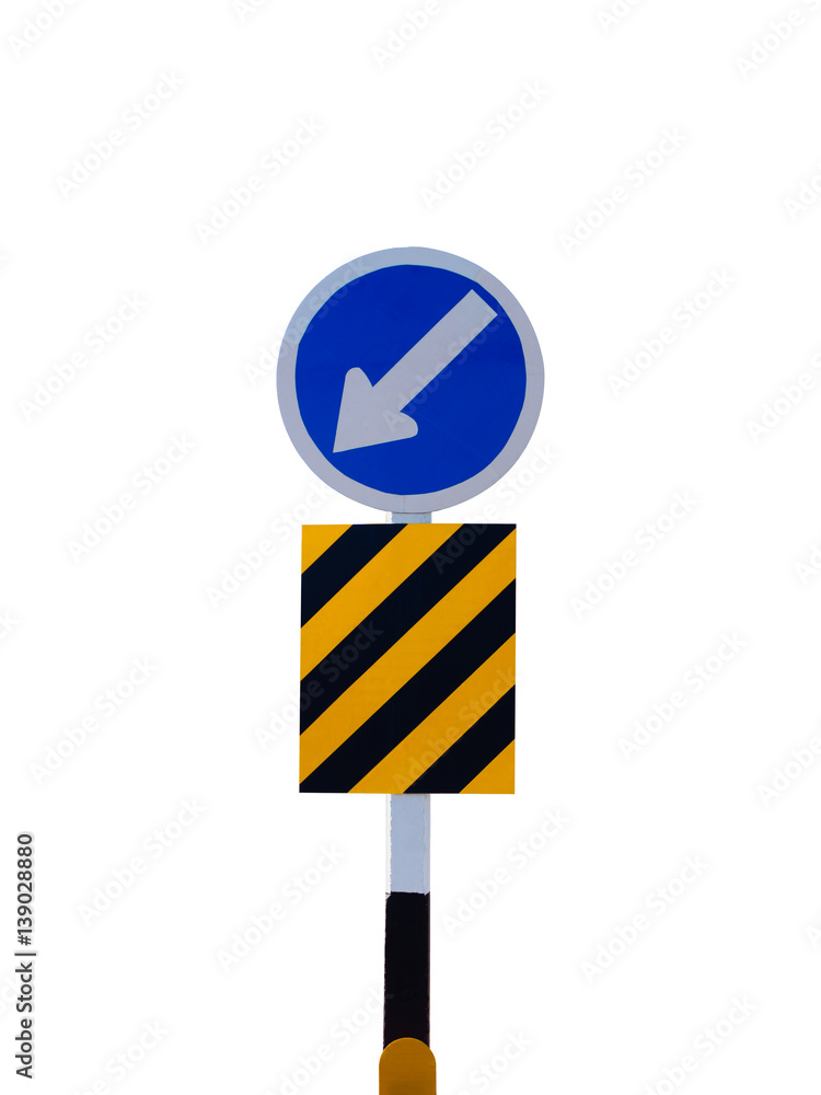 keep left and right sign and symbols isolate on white background Stock ...