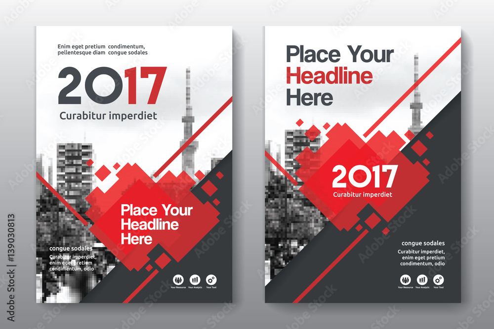 Red Color Scheme with City Background Business Book Cover Design ...
