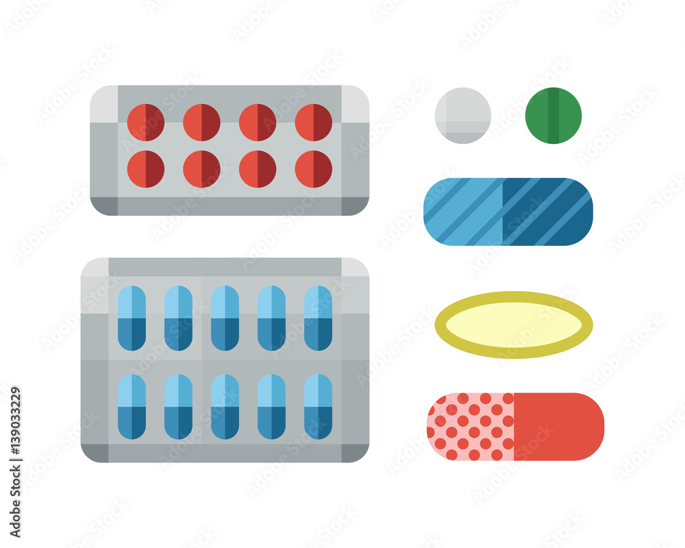 Tablets pills medicine medical on white background drug pharmacy care ...