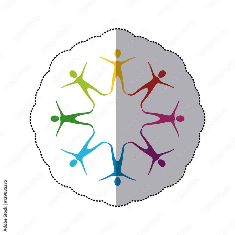 people making a star with their legs, vector illustraction design Stock ...