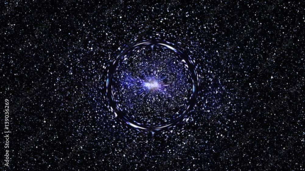 Vidéo Stock Loopable: Black Hole in Space / Spacetime Wormhole / Stars ...