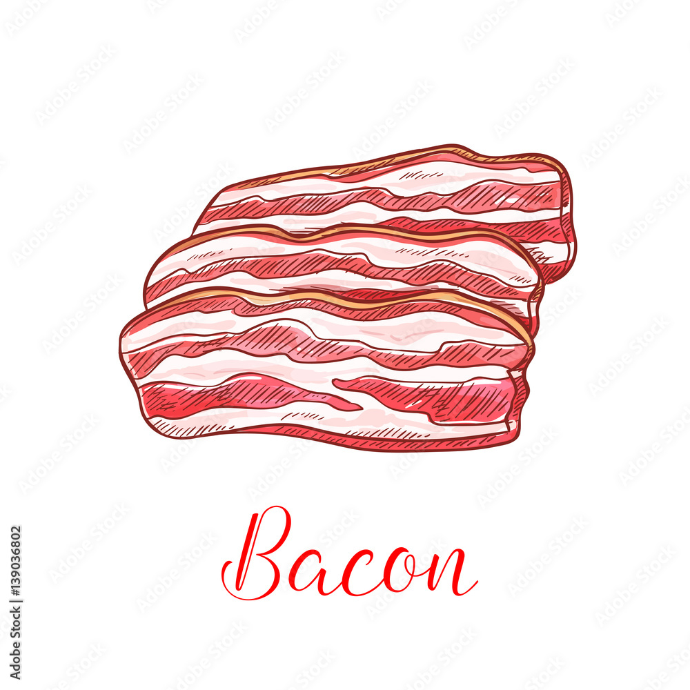 Strip Of Bacon Drawing
