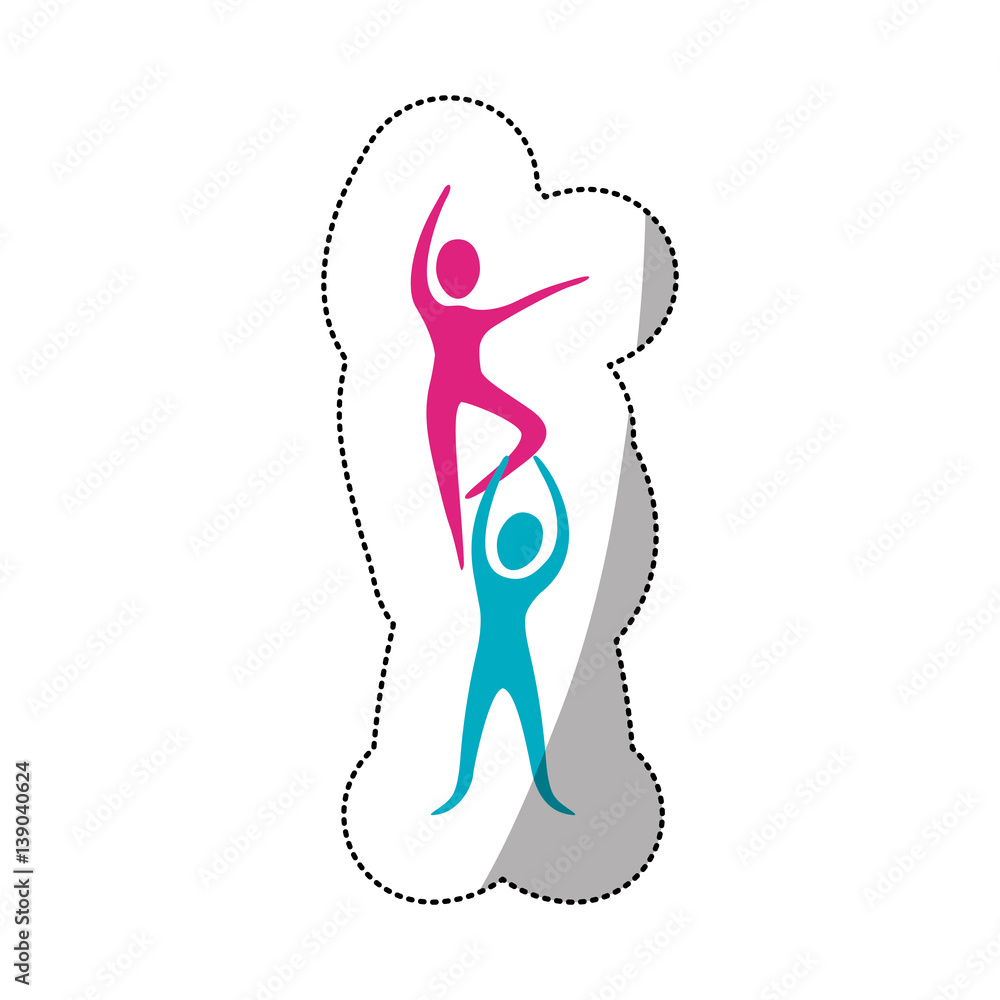 color man lifting up a woman icon, vector illustraction design Stock ...