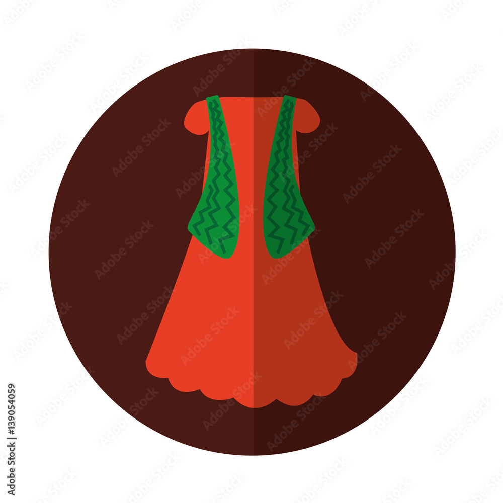 Vettoriale Stock Indian women's costume icon vector illustration design ...