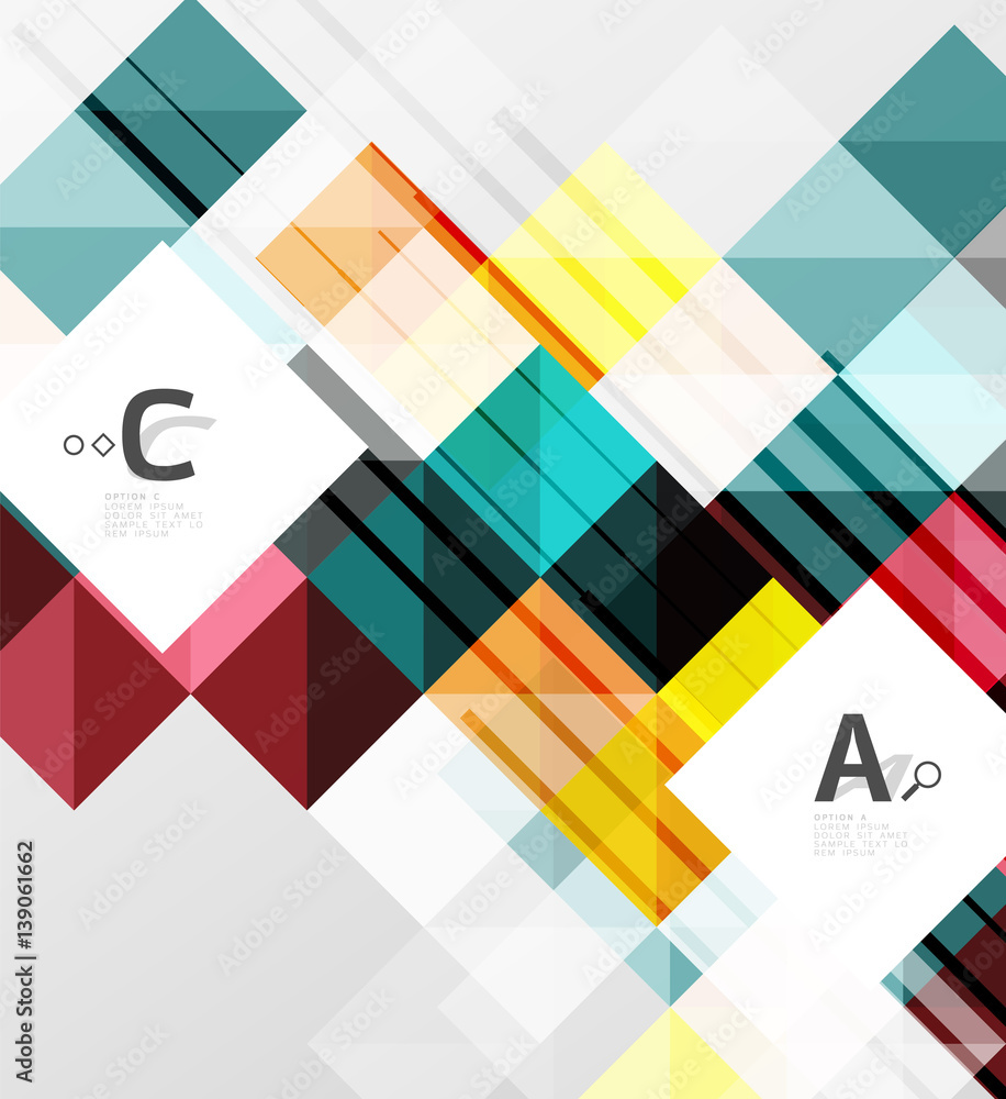 Square elements with infographics and options Stock Vector | Adobe Stock