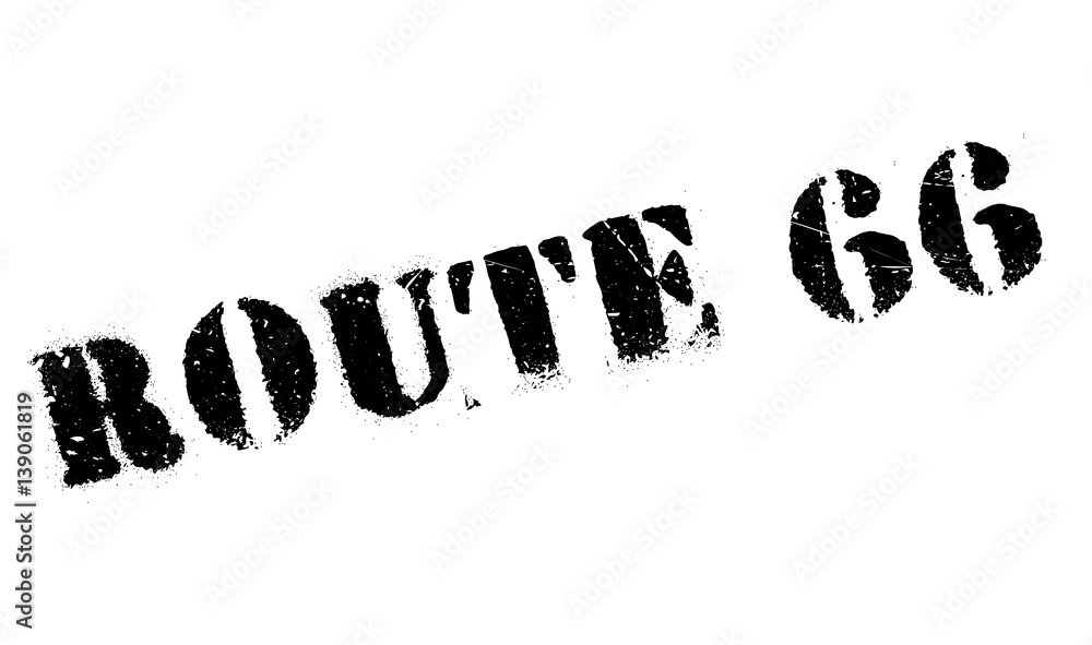Route 66 rubber stamp. Grunge design with dust scratches. Effects can ...