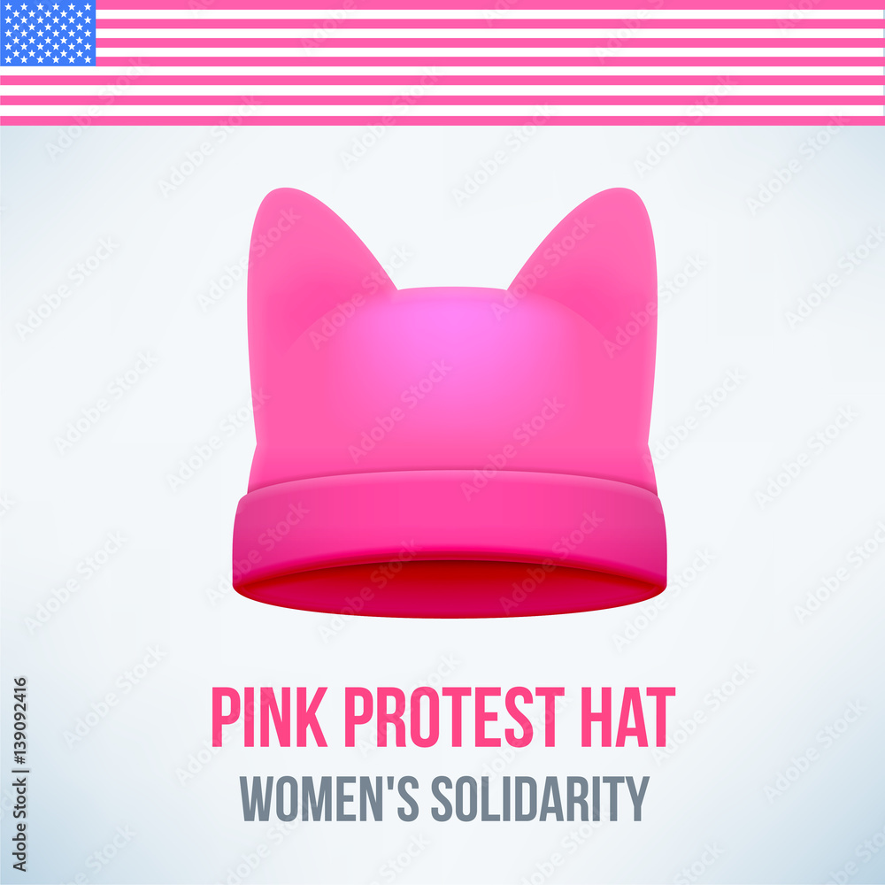 Pink Protest Hat vector de Stock | Adobe Stock