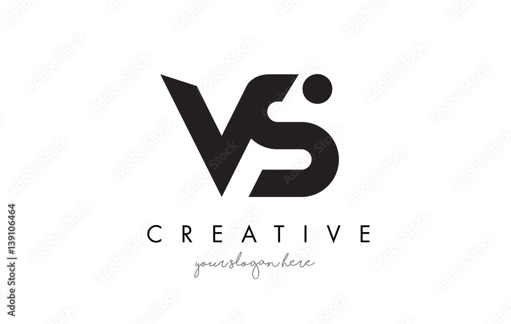 VS Letter Logo Design with Creative Modern Trendy Typography. Stock ...