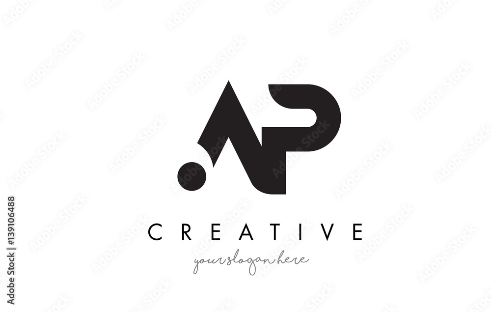 AP Letter Logo Design with Creative Modern Trendy Typography. Stock ...