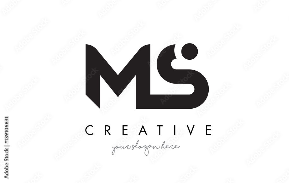 MS Letter Logo Design with Creative Modern Trendy Typography. Stock ...