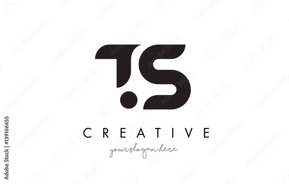 TS Letter Logo Design with Creative Modern Trendy Typography. Stock ...