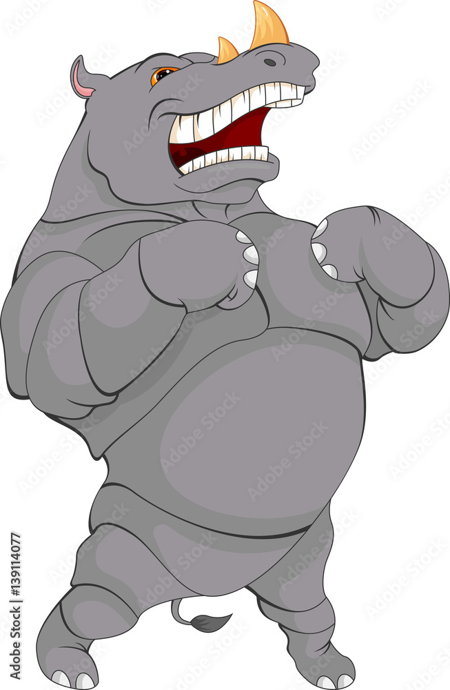 Angry Rhino Cartoon Images