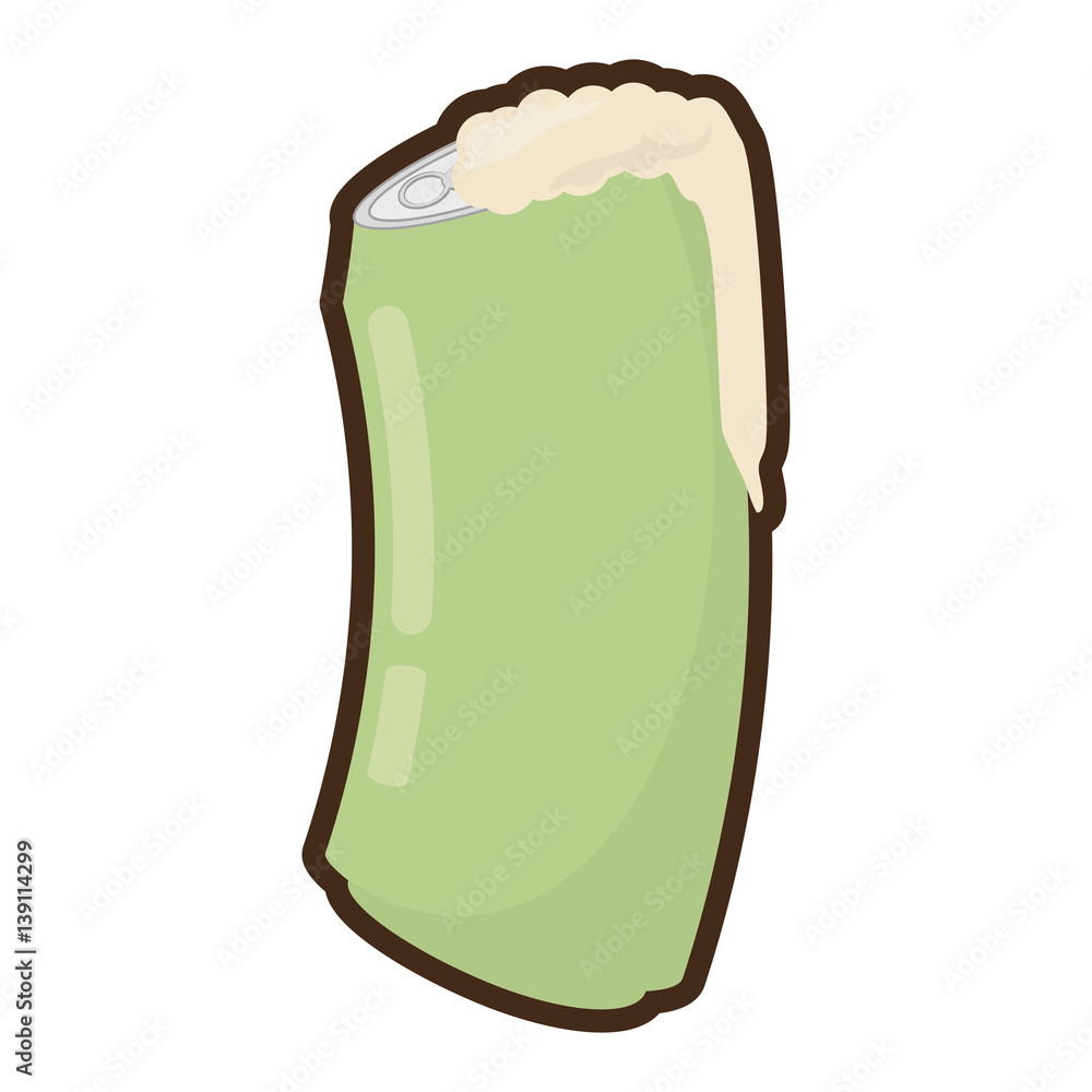 cartoon green soda can drink vector illustration eps 10 Stock Vector ...