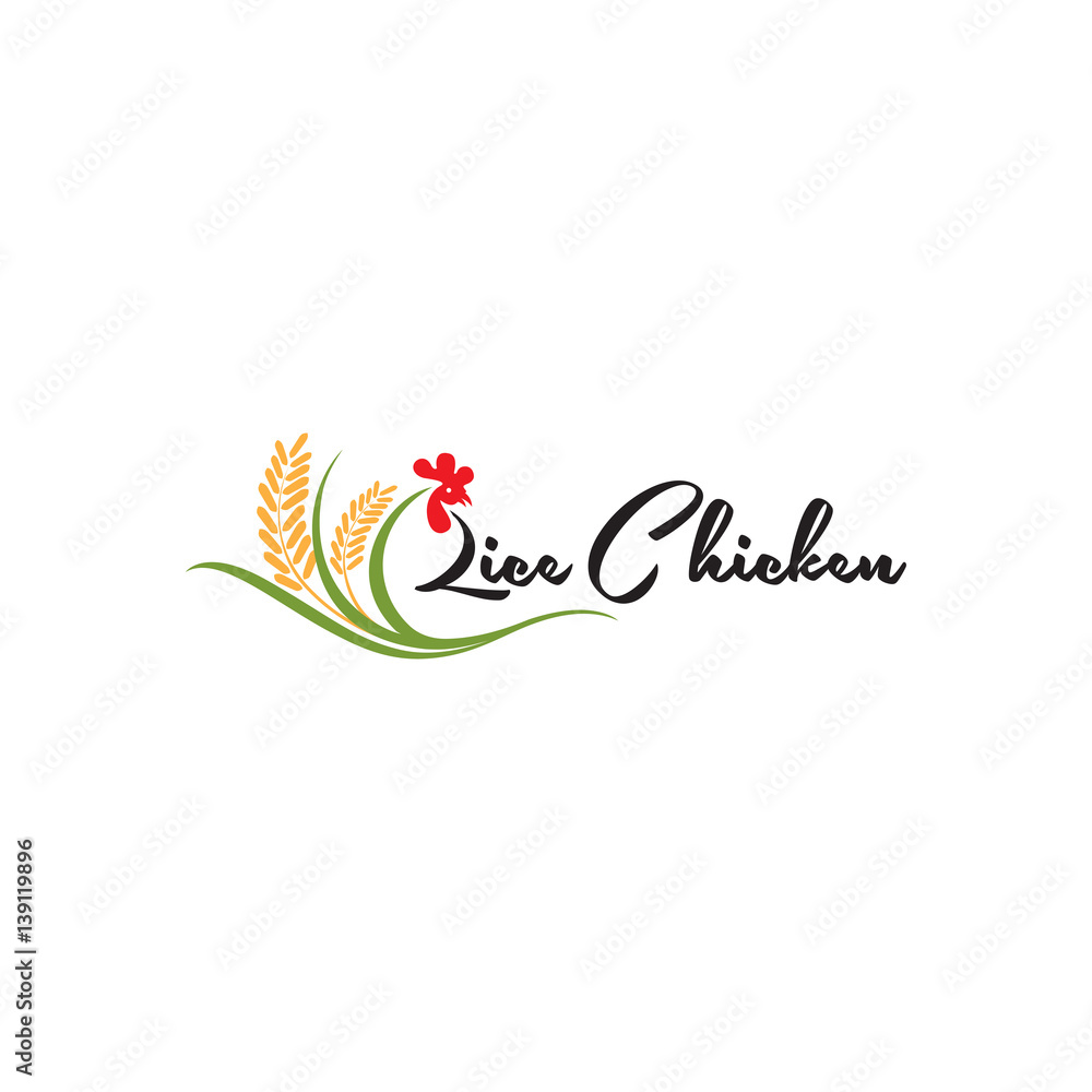 Vettoriale Stock Rice Logo Chicken | Adobe Stock