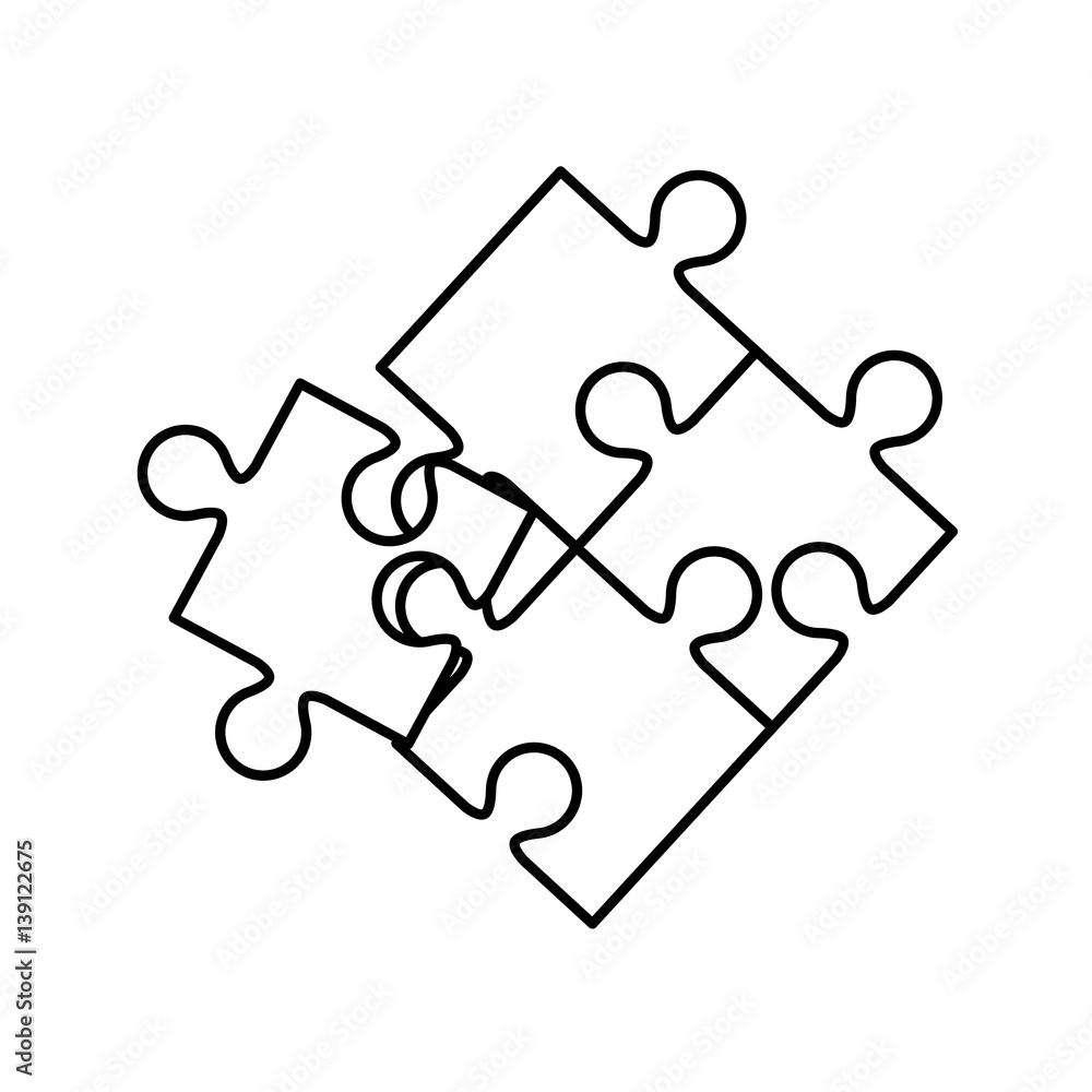 Puzzle piece symbol icon vector illustration graphic design Stock ...