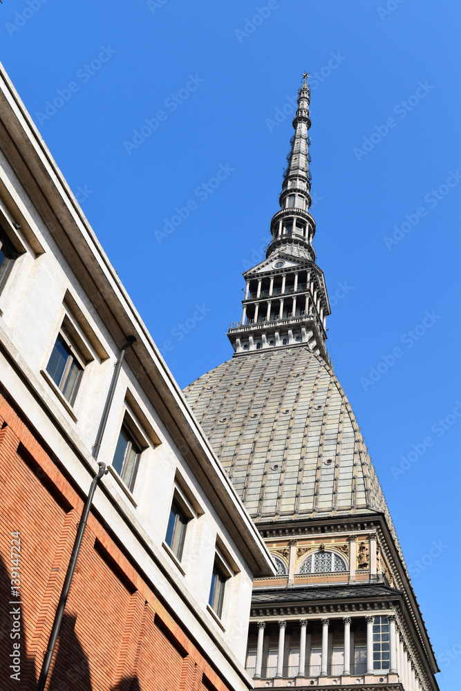The Mole Antonelliana the city symbol of Turin, Italy. Now it is the ...