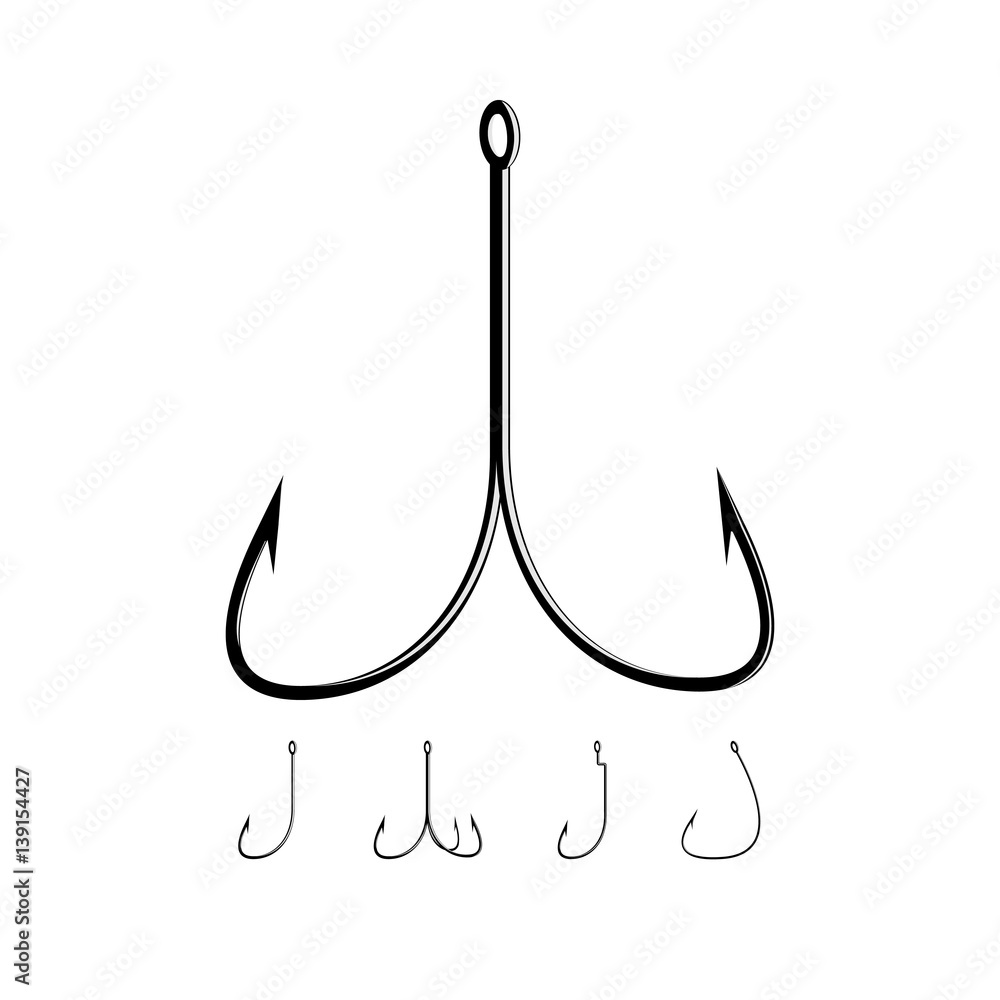 Fishing hook. Vector illustration Stock Vector | Adobe Stock