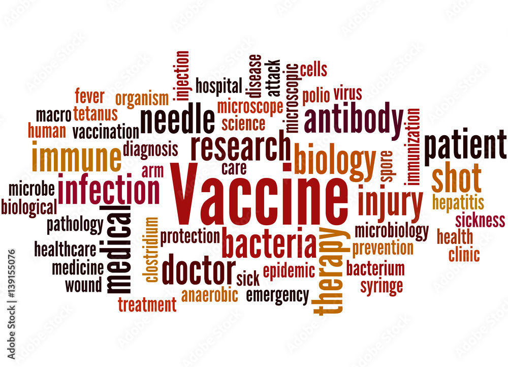 Vaccine, word cloud concept 2 Stock Illustration | Adobe Stock