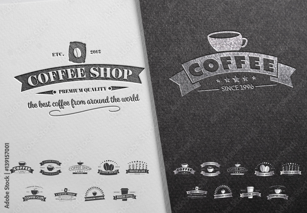 27 Coffee-Themed Labels Stock Template | Adobe Stock