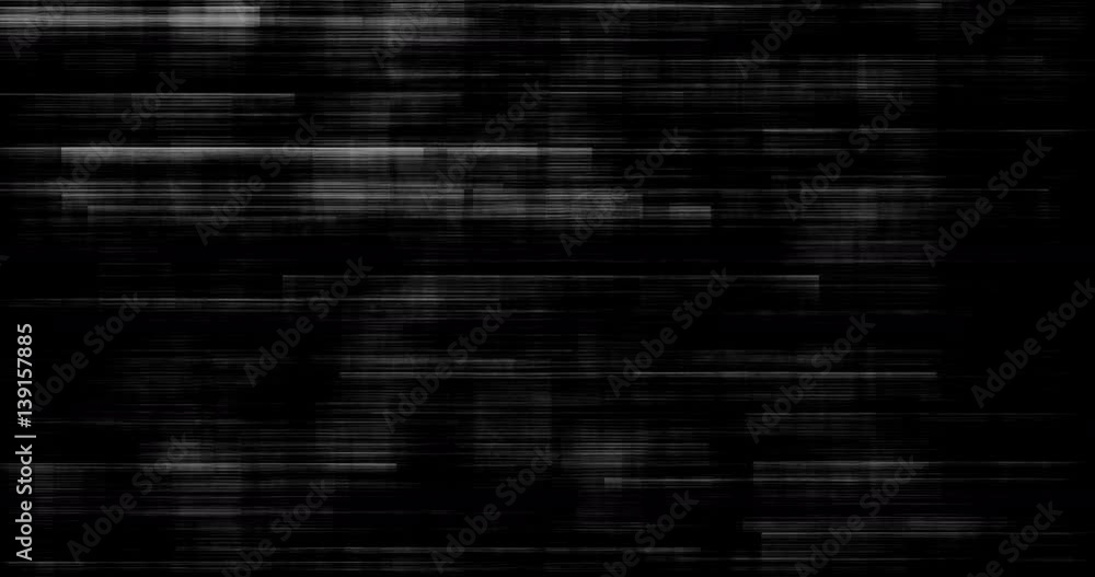 black and white background realistic flickering, analog vintage TV ...