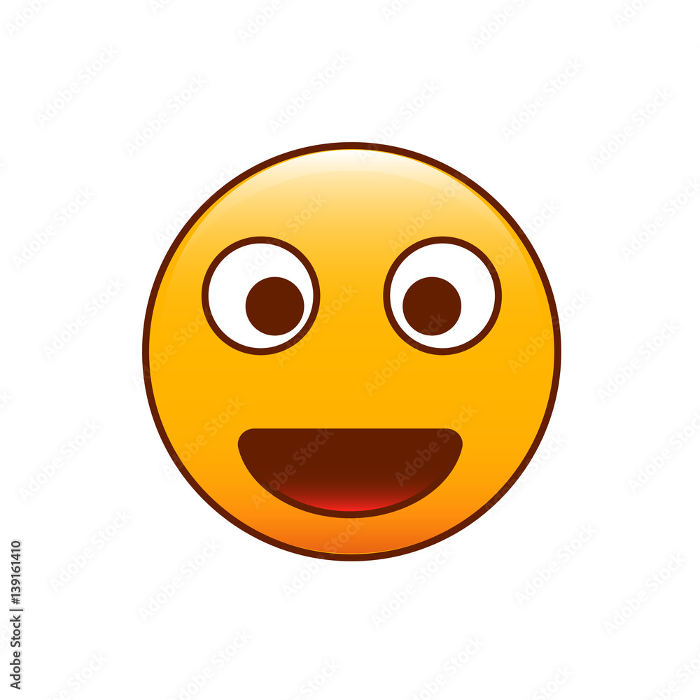 Cute smiley face. Trendy emoticon vector Stock Vector | Adobe Stock