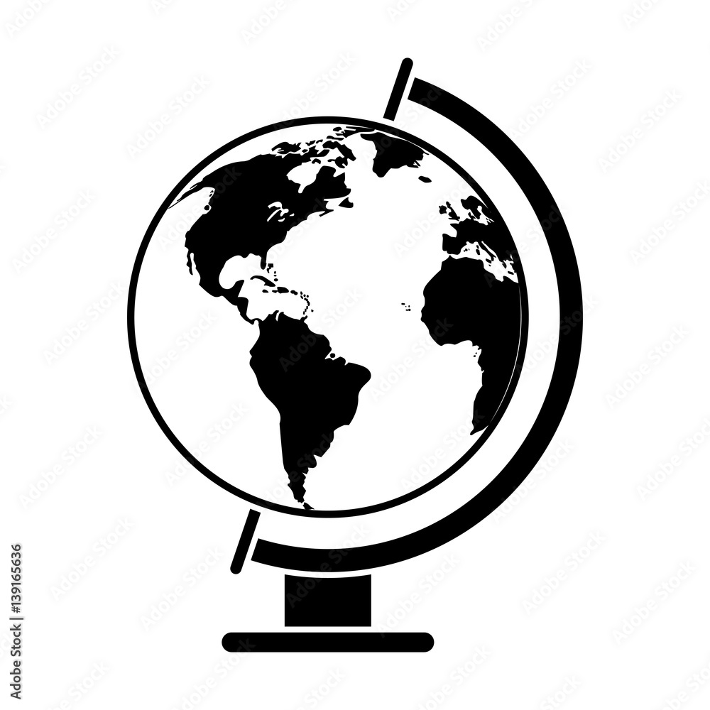 globe world map pictogram vector illustration eps 10 Stock-Vektorgrafik ...
